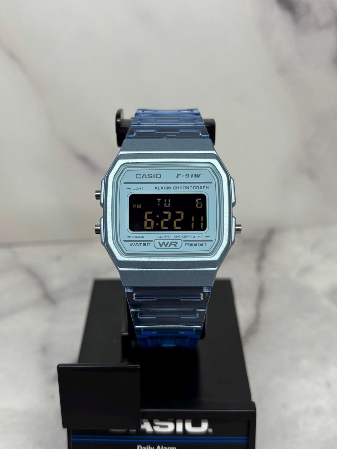 Custom Blue Casio F91W Inverted Screen Mod - Etsy