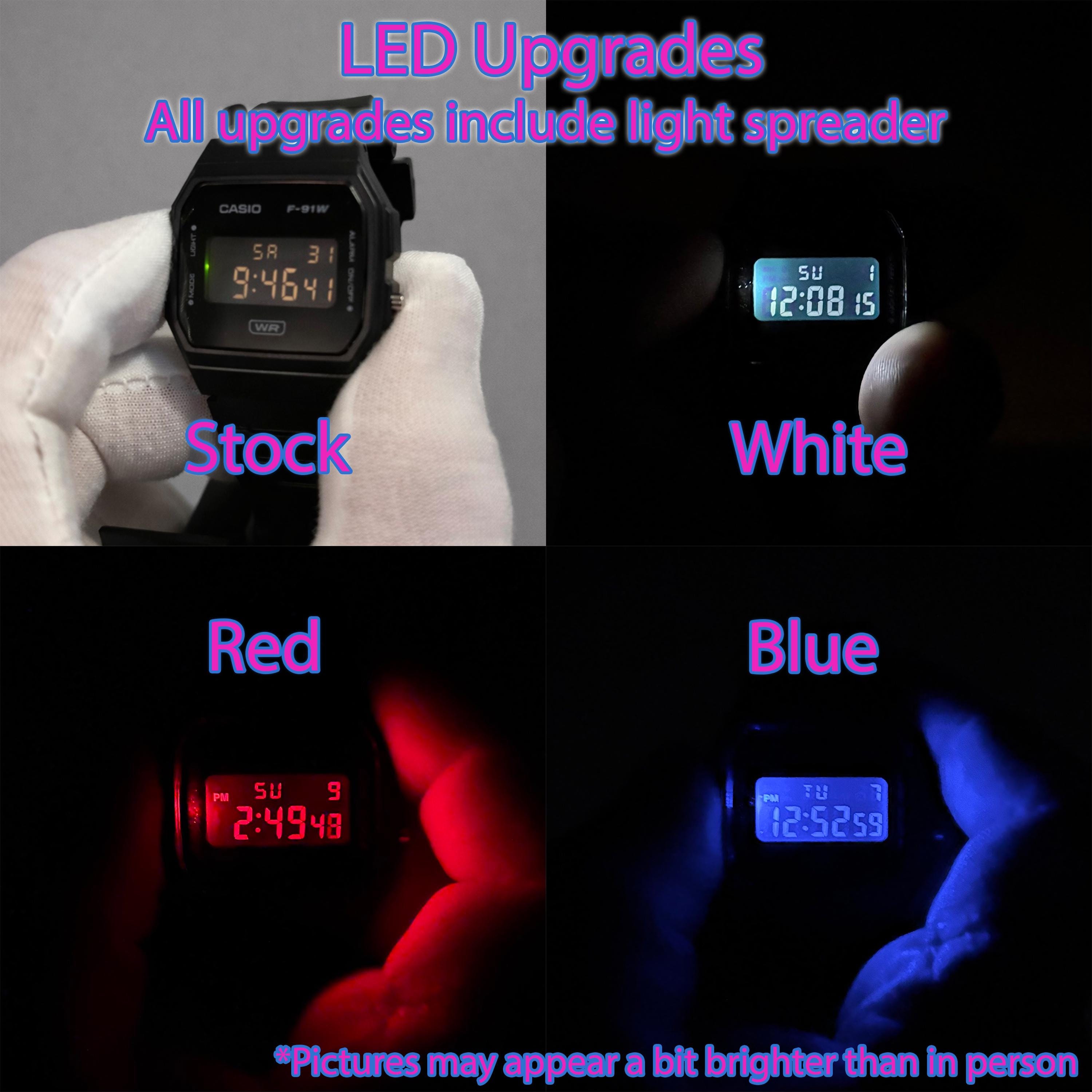Custom Green Casio F91W Inverted Screen Mod - Etsy