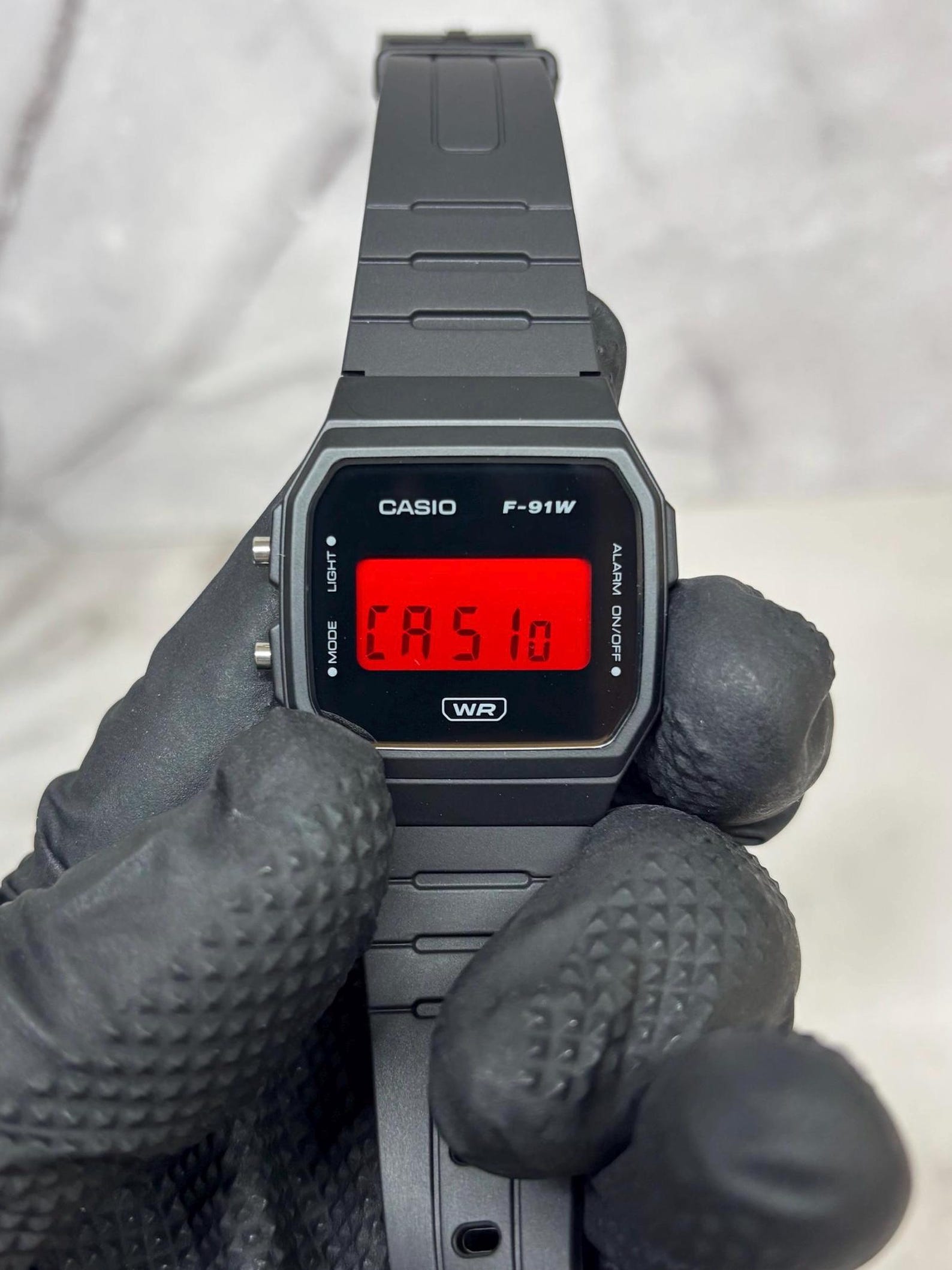 Custom Black Casio F91W Red Screen Mod - Etsy