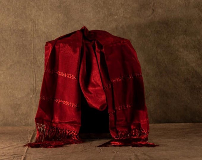 Mexican Rebozo Chalina Small Burgundy Red Wine Guinda Marrón Rojo Vino ...