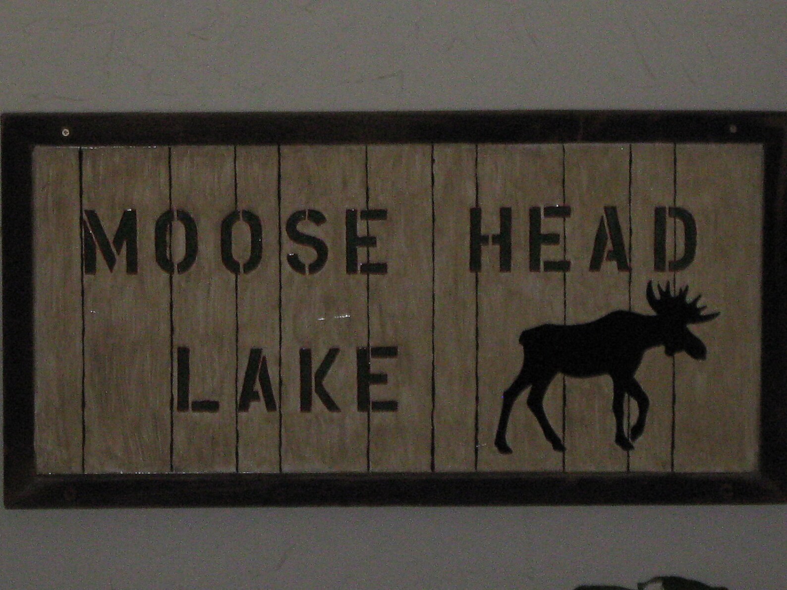 Old Cedar Wood Moose Head Lake Sign With Moose, Handmade by My Husband ...
