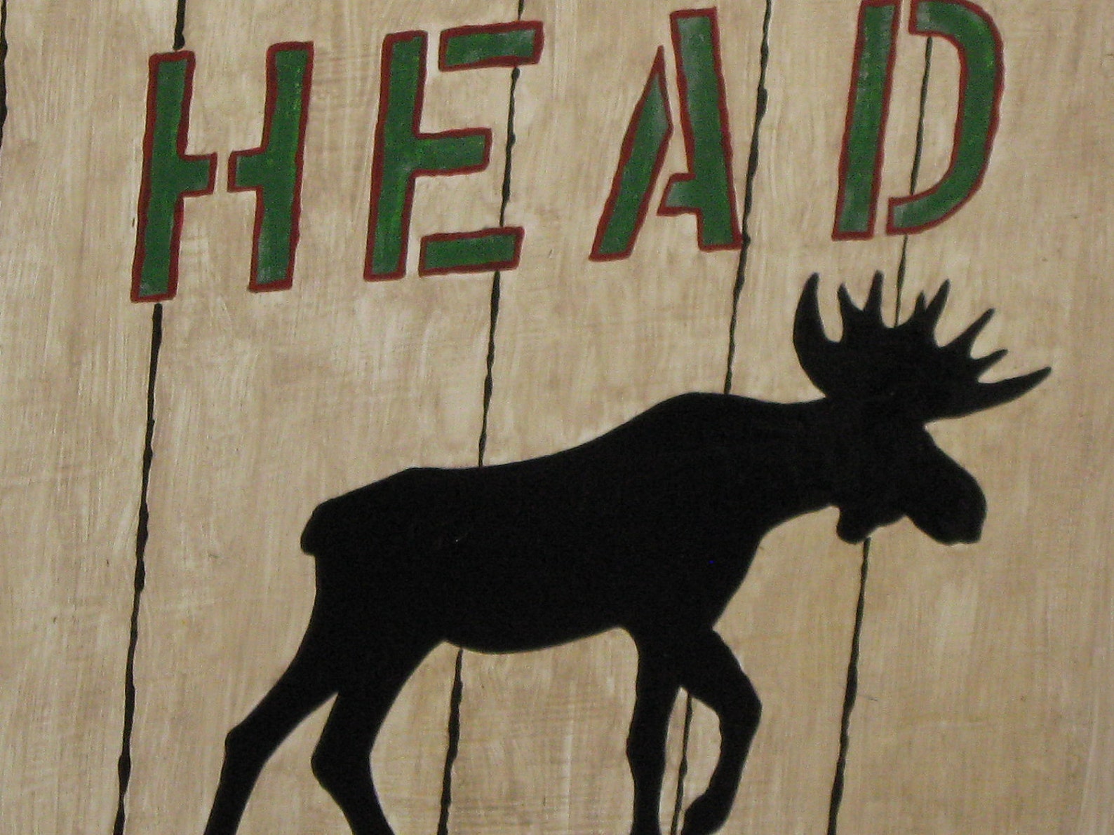Old Cedar Wood Moose Head Lake Sign With Moose, Handmade by My Husband ...