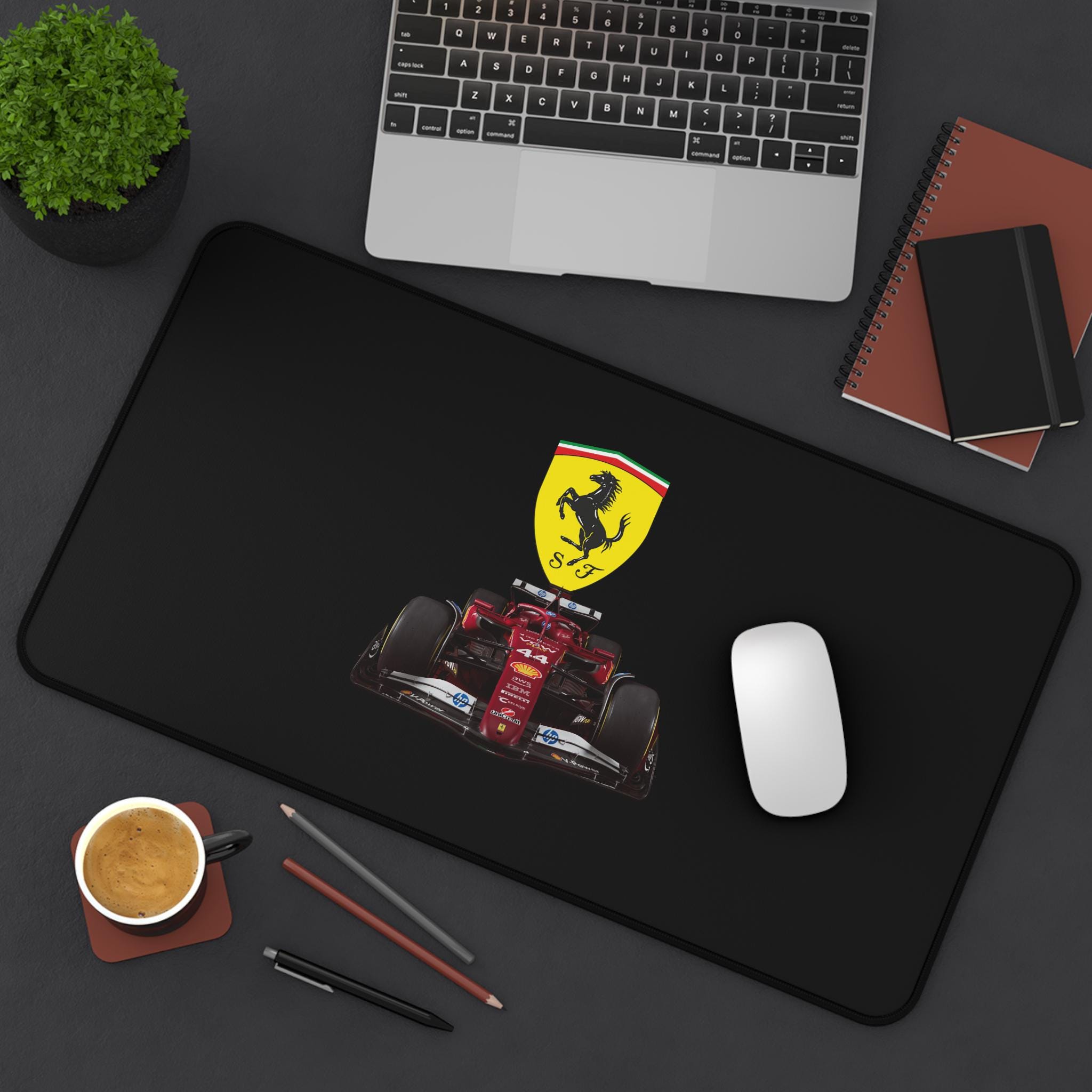 Ferrari F1 Car Racing Desk Mat | Gaming Mouse Pad for Sports Fans ...