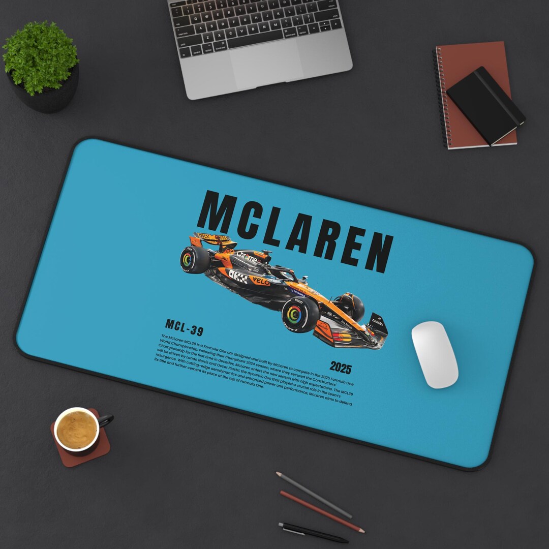 Desk Mat, Mclaren F1 MCL-39 2025 Car, Formula One, Racing Office Decor ...