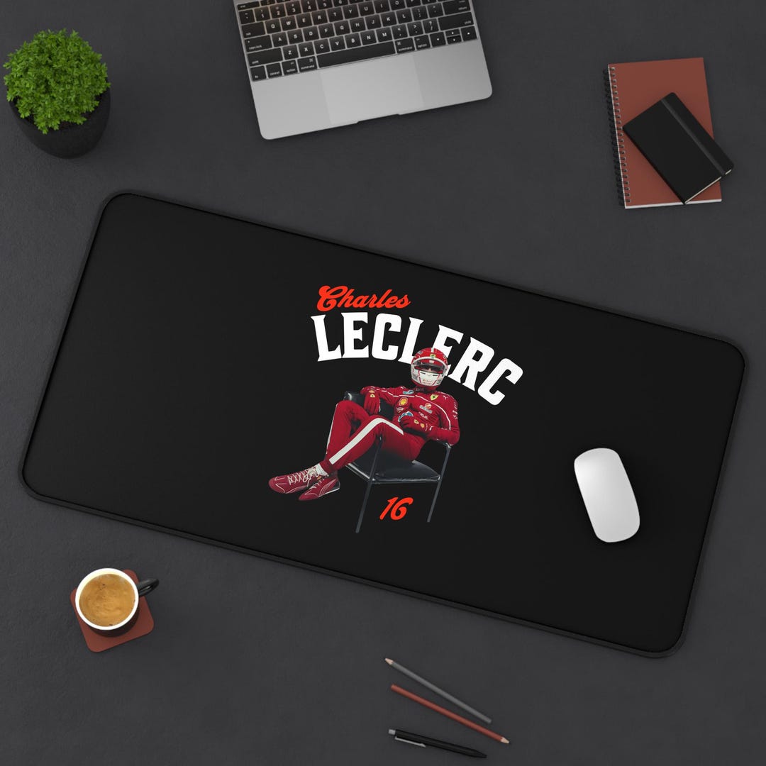 Charles Leclerc Ferrari F1 Desk Mat - Racing Fan Gift, Formula One ...
