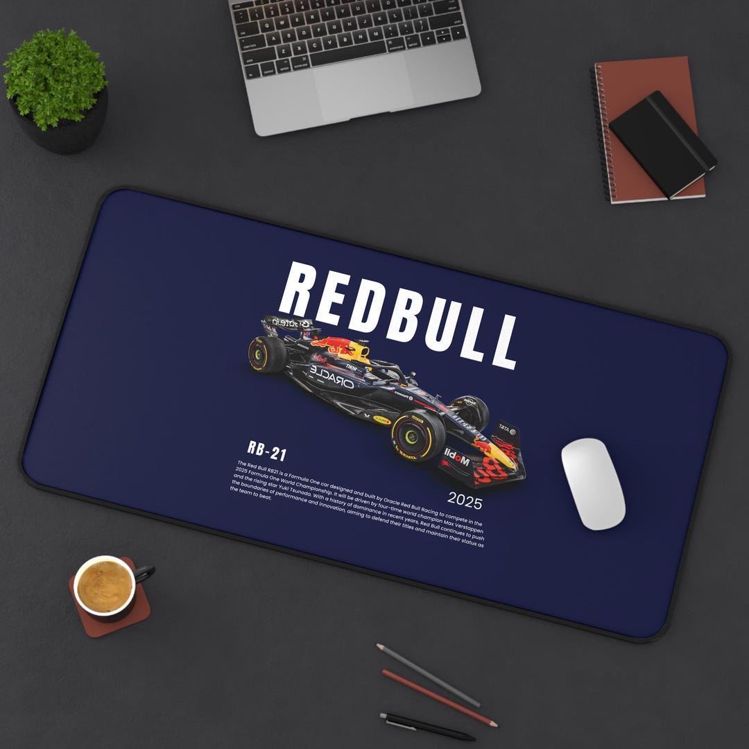 Redbull F1 Desk Mat - Max Verstappen & Yuki Tsunoda Racing Mouse Pad ...