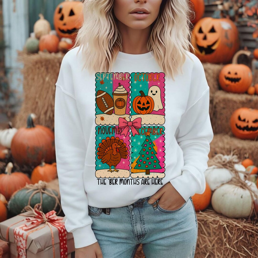 Ber Months Are Here Png | Hand Drawn Fall Coquette Bow Png | Football ...