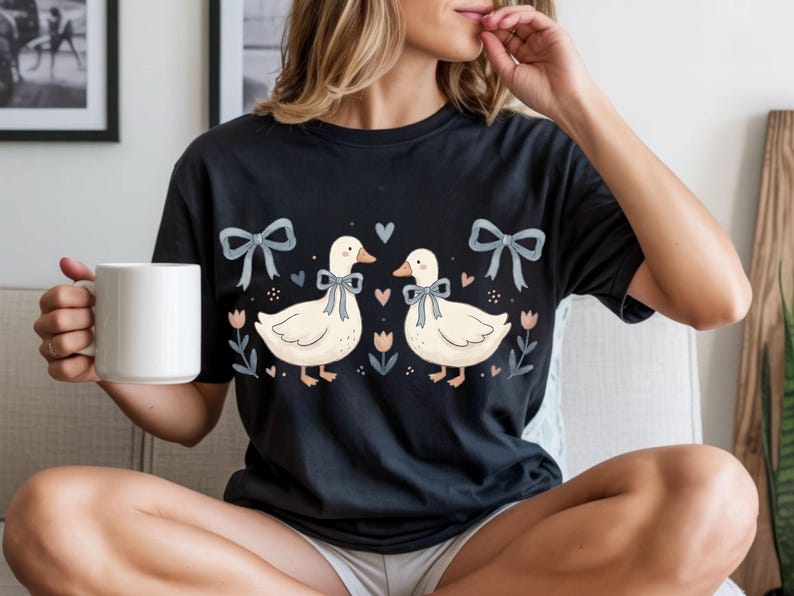 Cute Country Goose PNG | Preppy Primitive Farmhouse Clipart | Coquette ...