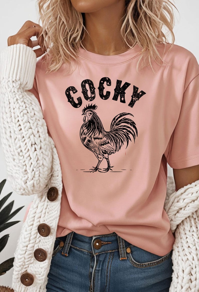 Funny Png, Cocky, Chicken Chic, Chicken Lovers, Chicken Sublimation Png, Chicken Lover Png ...