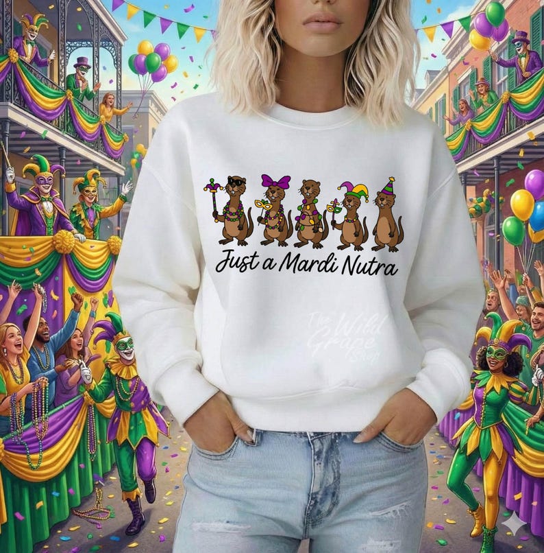 Mardi Gras PNG | "just a Mardi Nutra" Funny Shirt Design | Cute ...