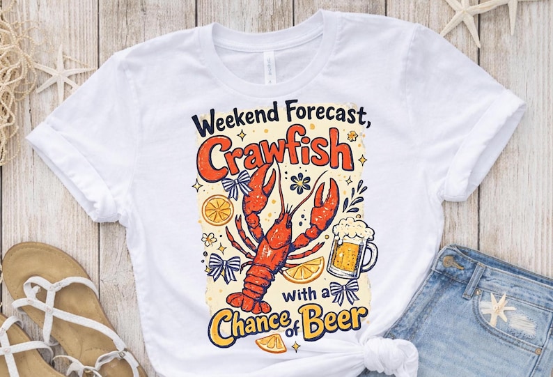 Crawfish Boil PNG, Hand Drawn Weekend Forecast Design, Retro Beer and ...