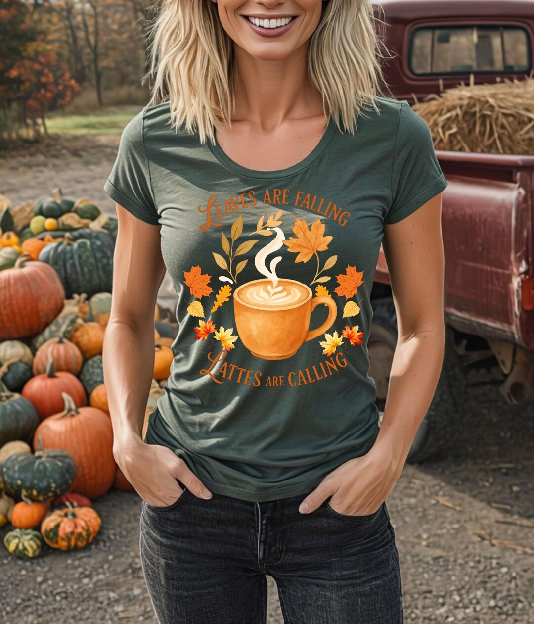 Fall Latte PNG, Autumn Coffee Clipart, Fall Vibes, Pumpkin Spice ...