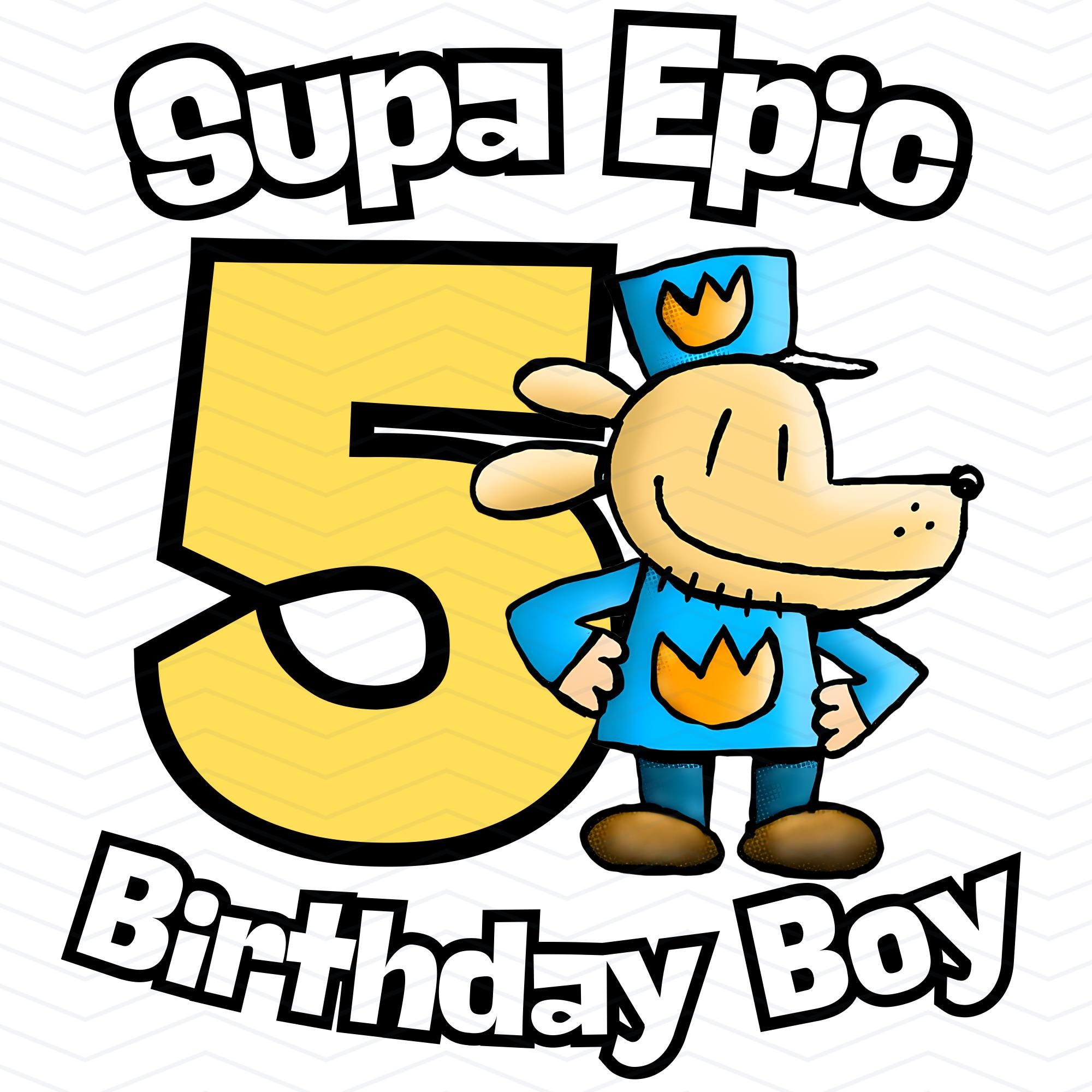 Dog Man Birthday- PNG Download, Birthday, DTF Transfer, Heat Press ...