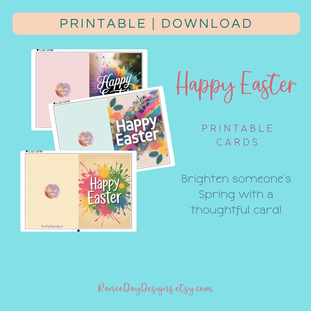 Printable Easter Cards | Easter Greeting Cards | Spring Cards | Happy ...