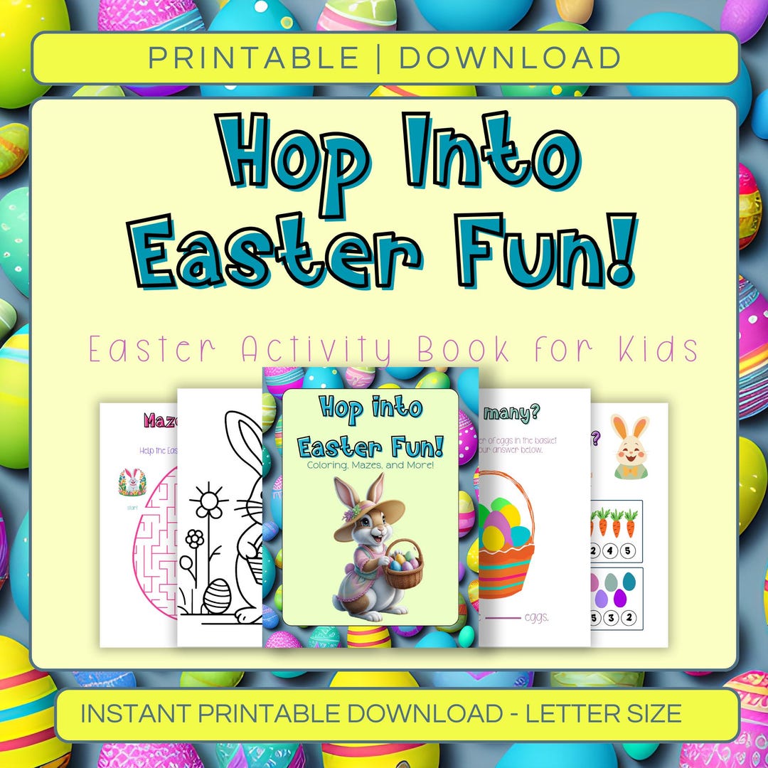 Easter Activity Book for Kids – Printable Easter Games, Coloring Pages ...