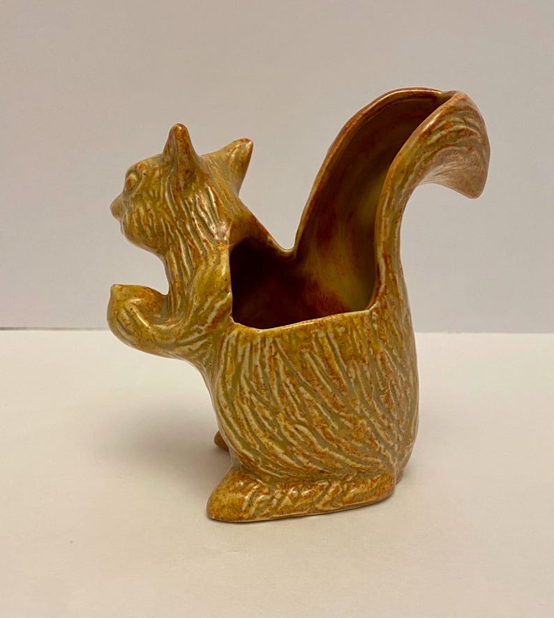 Vintage 1940’s Niloak Art Pottery Squirrel Planter Vintage Pottery (A ...