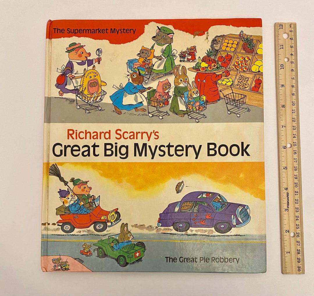 Vintage 1969 Richard Scarry's Great Big Mystery HC Book Random House NY ...