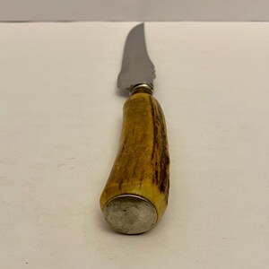 Vintage Englishtown Cutlery 13” Carving Knife Stag Handle Sheffield ...
