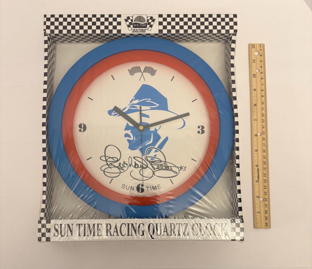 VTG Sun Time NASCAR Richard Petty 43 Racing Quartz Clock New Rare. - Etsy