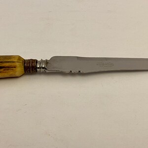 Vintage Englishtown Cutlery 13” Carving Knife Stag Handle Sheffield ...