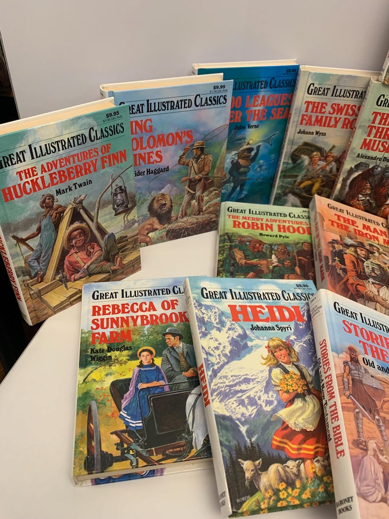 Vintage Great Illustrated Classics Books Various Titles- Choose Your ...
