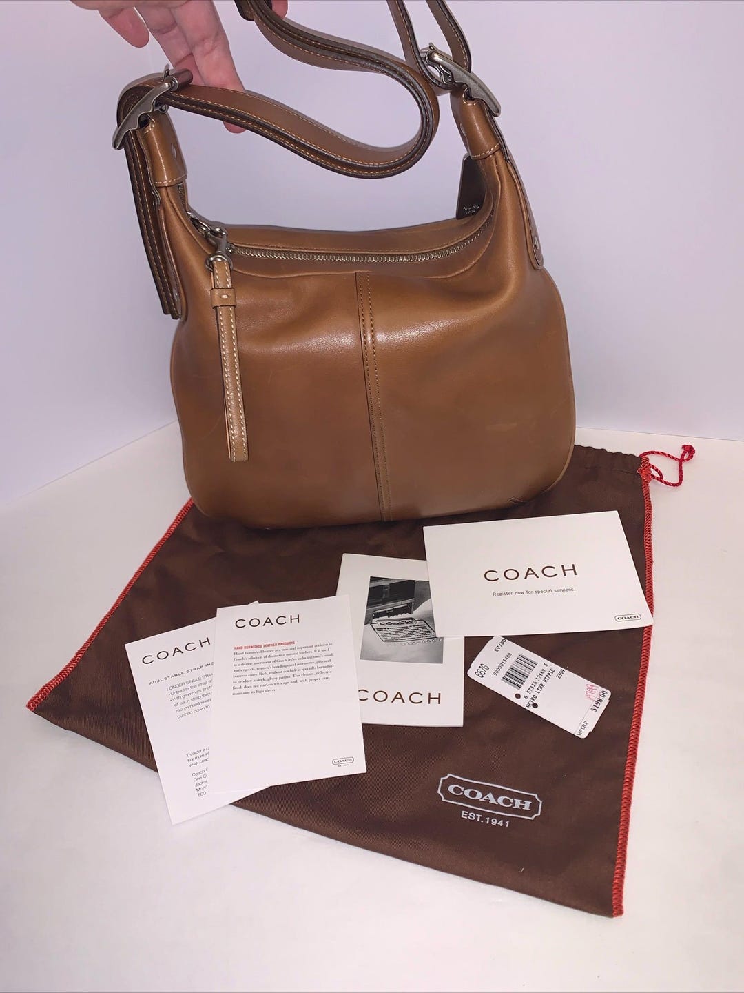 Vintage Coach M2S -6676 Metro Leather Hippie Near Mint With Original ...