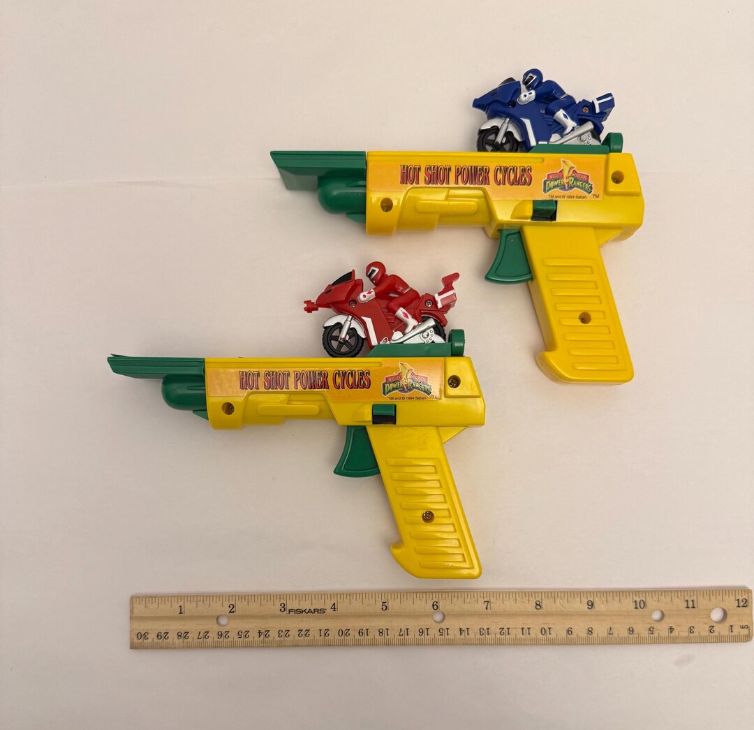 Mighty Morphin Power Rangers 1994 Hot Shot Power Cycle Bike Set of 2 ...
