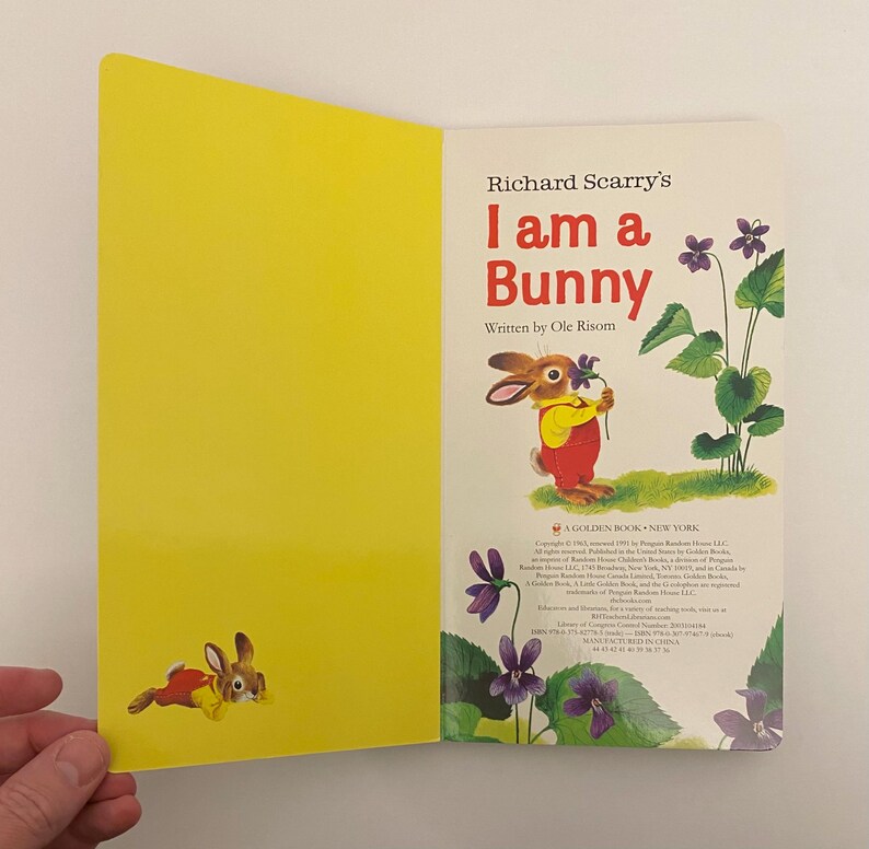 Vintage 199I Richard Scarry’s I Am A Bunny by Ole Risom Children’s ...