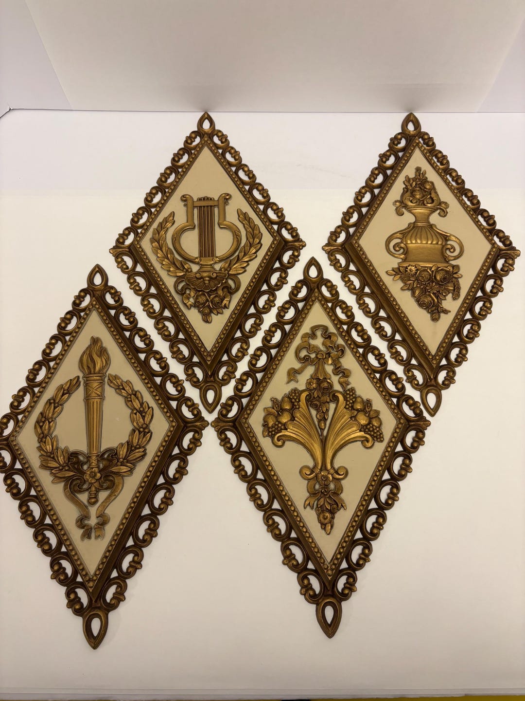 Vintage MCM Molded Plastic Wall Decor Made by Homco 1972 Hollywood ...