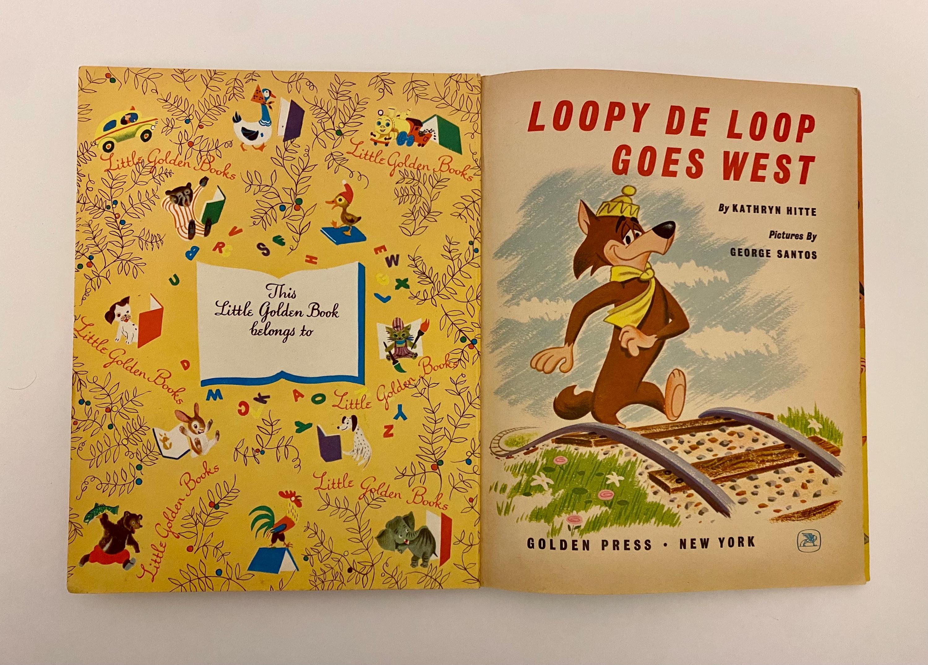 Vintage A Little Golden Book Loopy De Loop Goes West 1960 by Kathryn ...