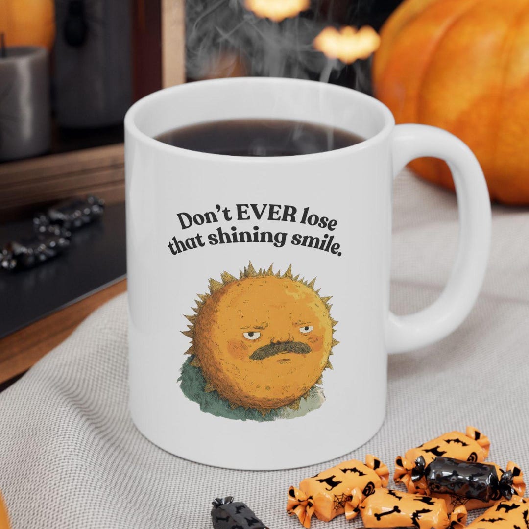 Funny Father's Day Mug, Grumpy Sun Dad Gift, Mustache Mug for Dad ...