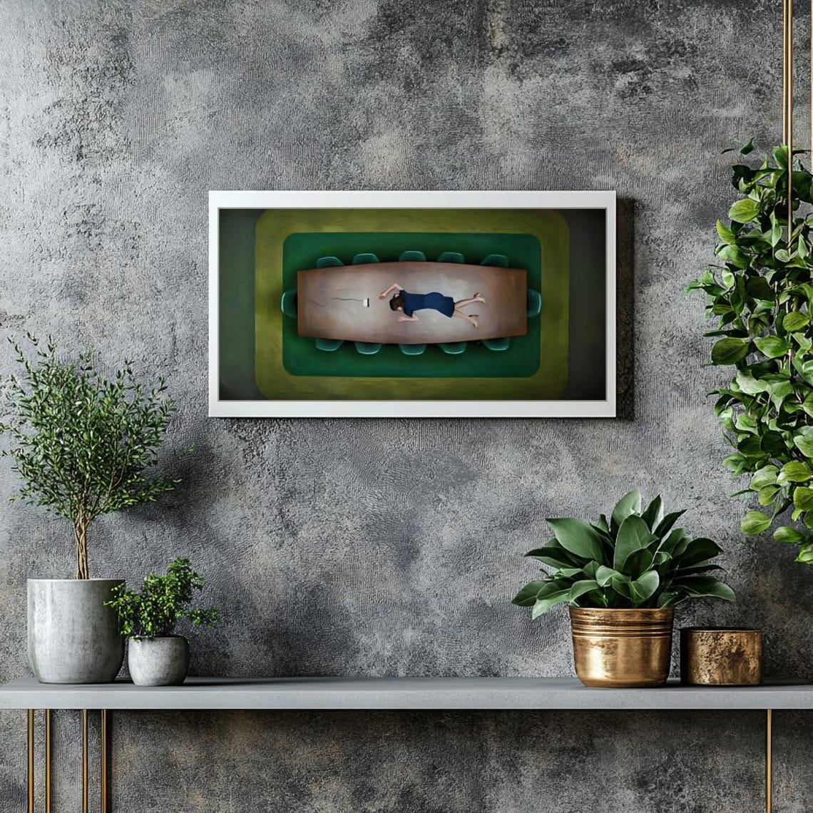 Severance Inspired Painting, Severance Iconic Wall Art, Severance Art ...
