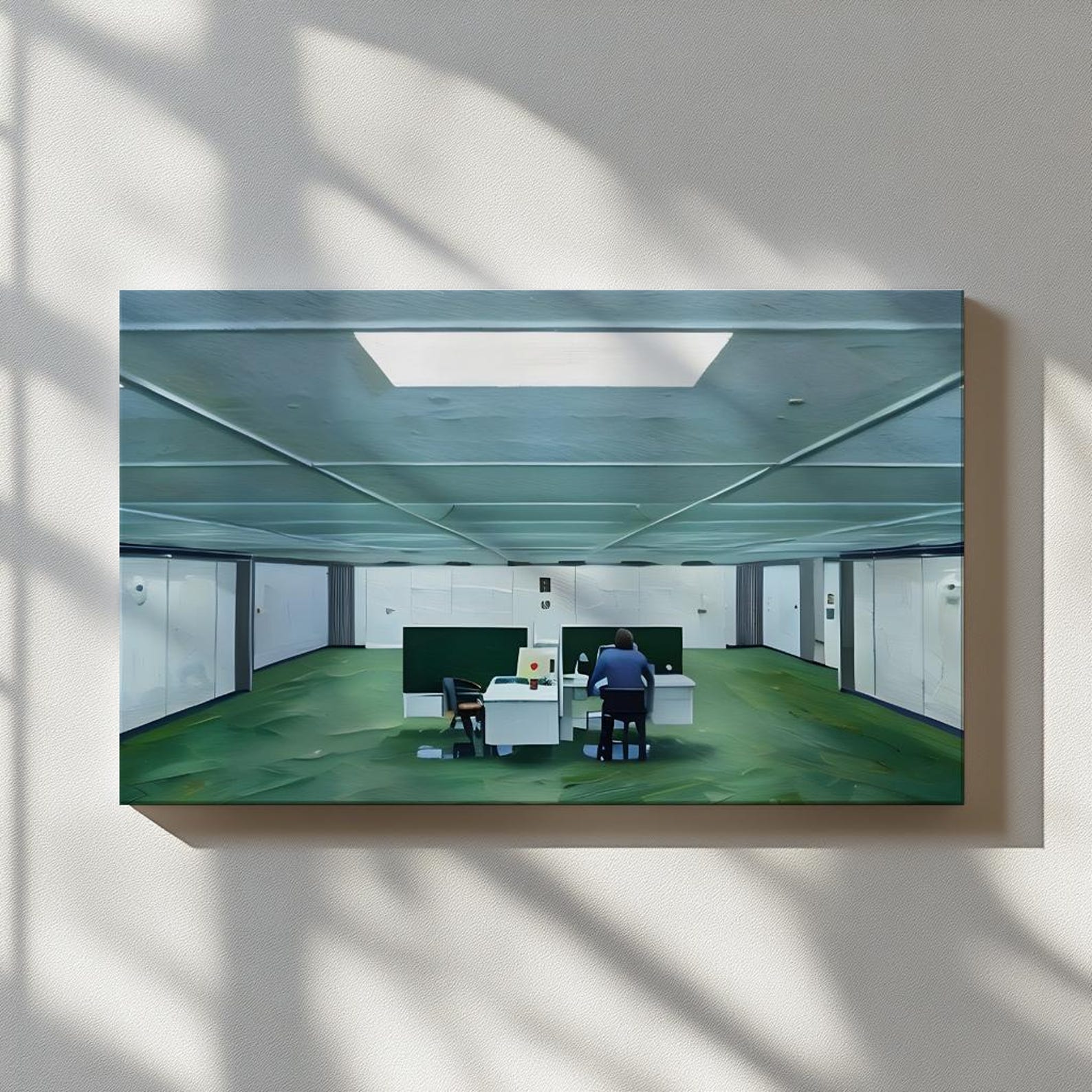 Severance Inspired Office Painting Canvas, Severance Architecture ...