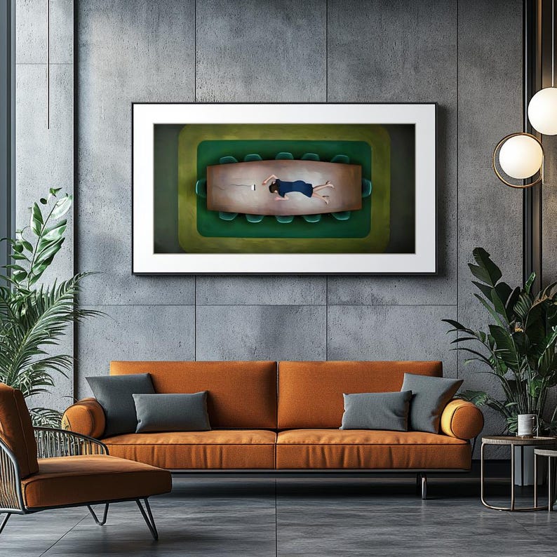 Severance Inspired Painting, Severance Iconic Wall Art, Severance Art ...