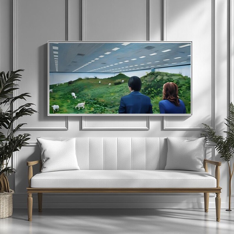 Severance Goat Room Painting, Severance Inspired Art, Severance Wall ...
