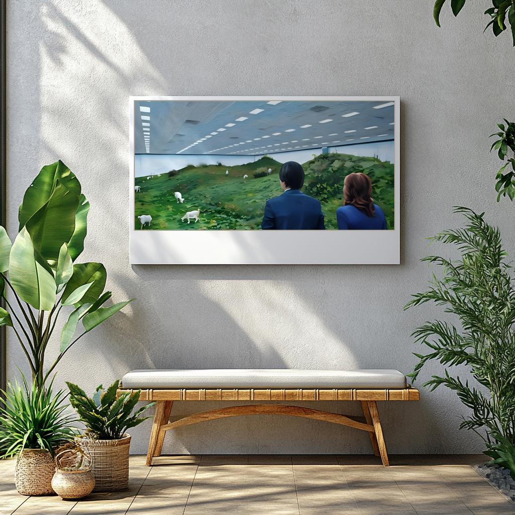 Severance Goat Room Painting, Severance Inspired Art, Severance Wall ...