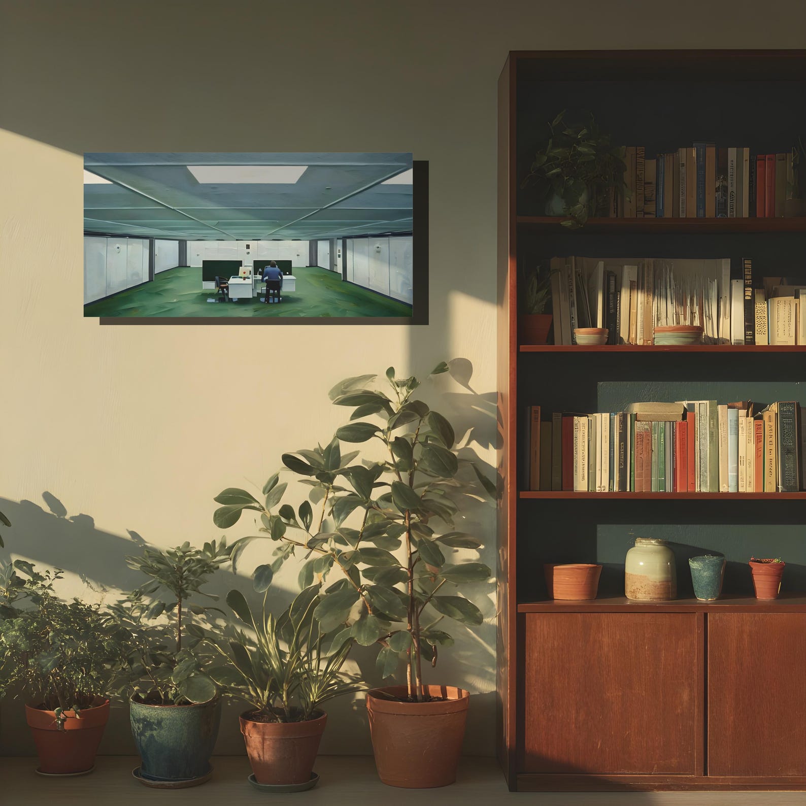 Severance Inspired Office Painting Canvas, Severance Architecture ...
