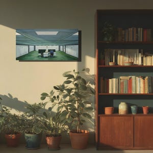 Severance Inspired Office Painting Canvas, Severance Architecture ...