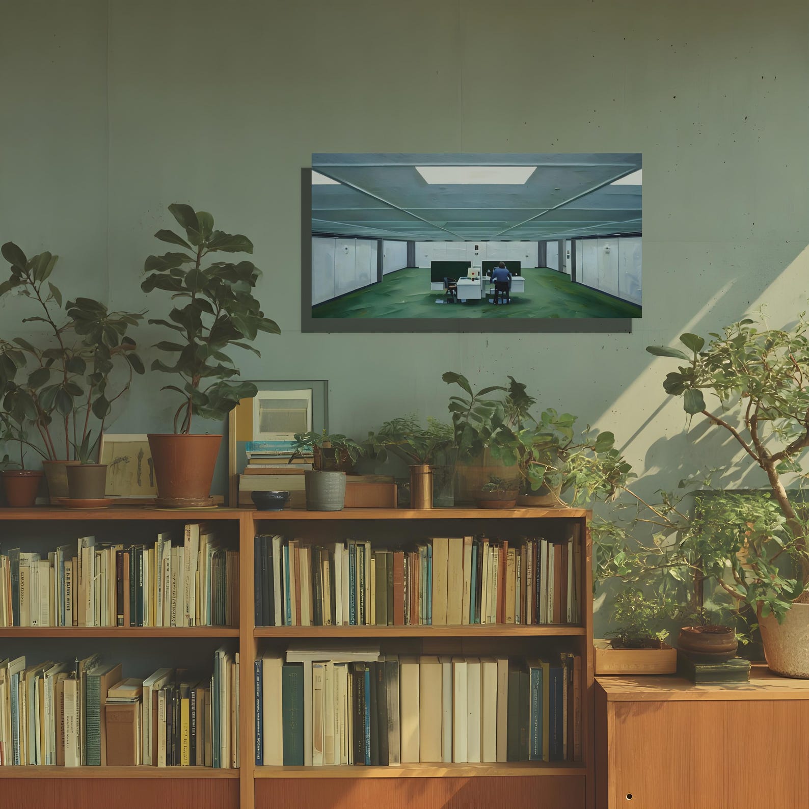 Severance Inspired Office Painting Canvas, Severance Architecture ...