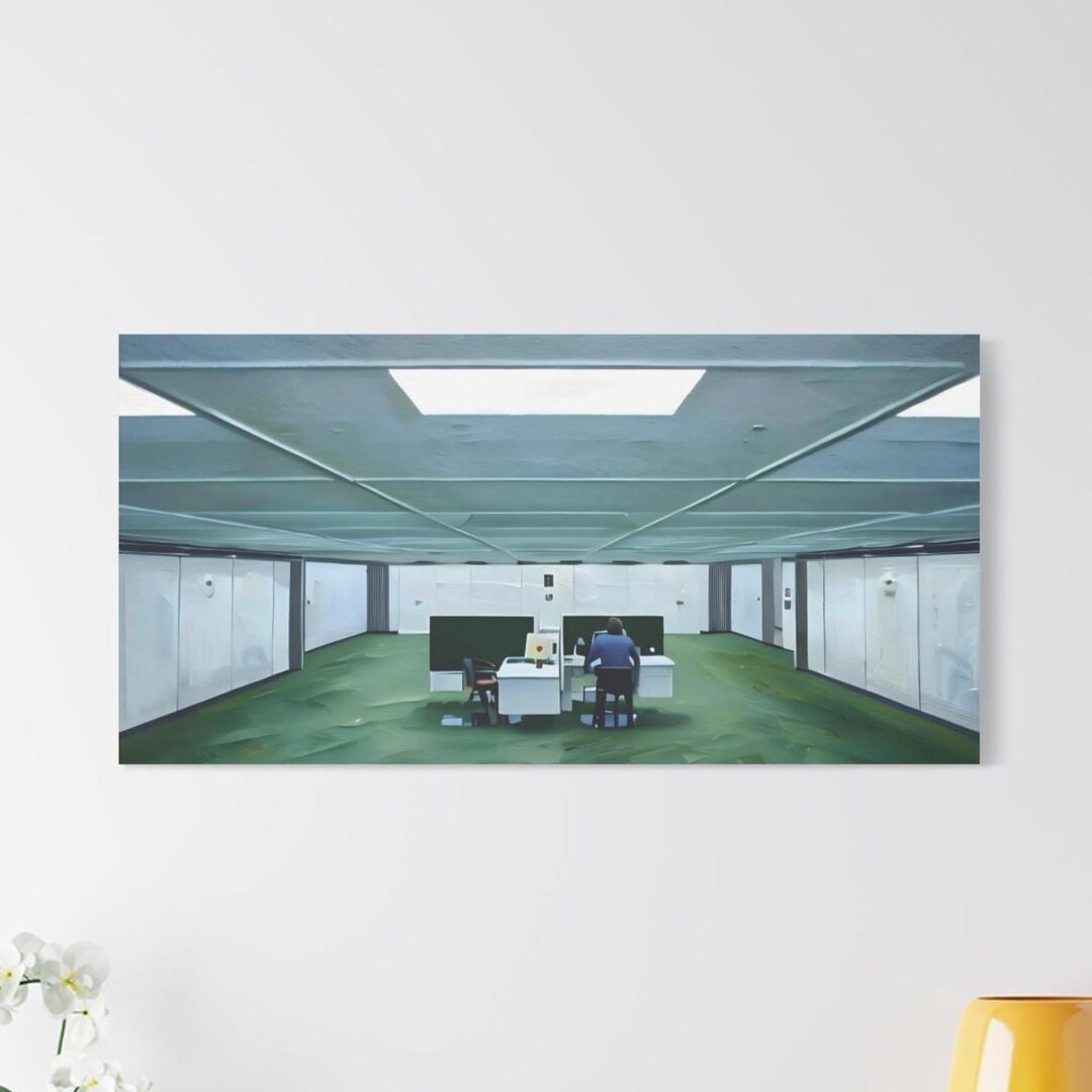 Severance Inspired Office Painting Canvas, Severance Architecture ...