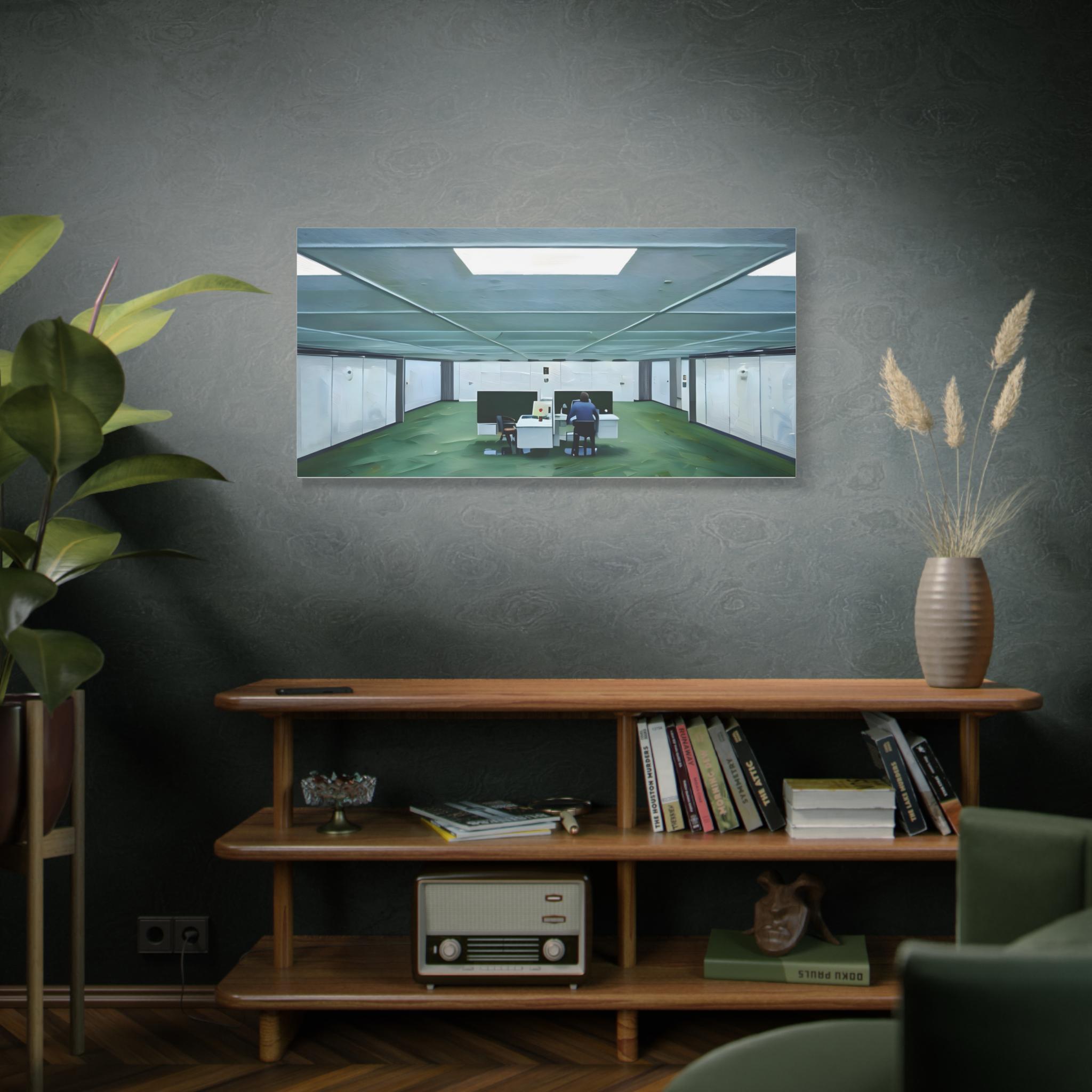 Severance Inspired Office Painting Canvas, Severance Architecture ...