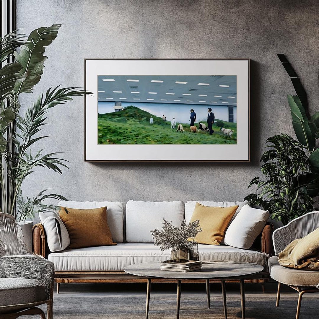 Severance Inspired Impressionist Painting, Severance Inspired Wall Art, Severance Art, Digital ...