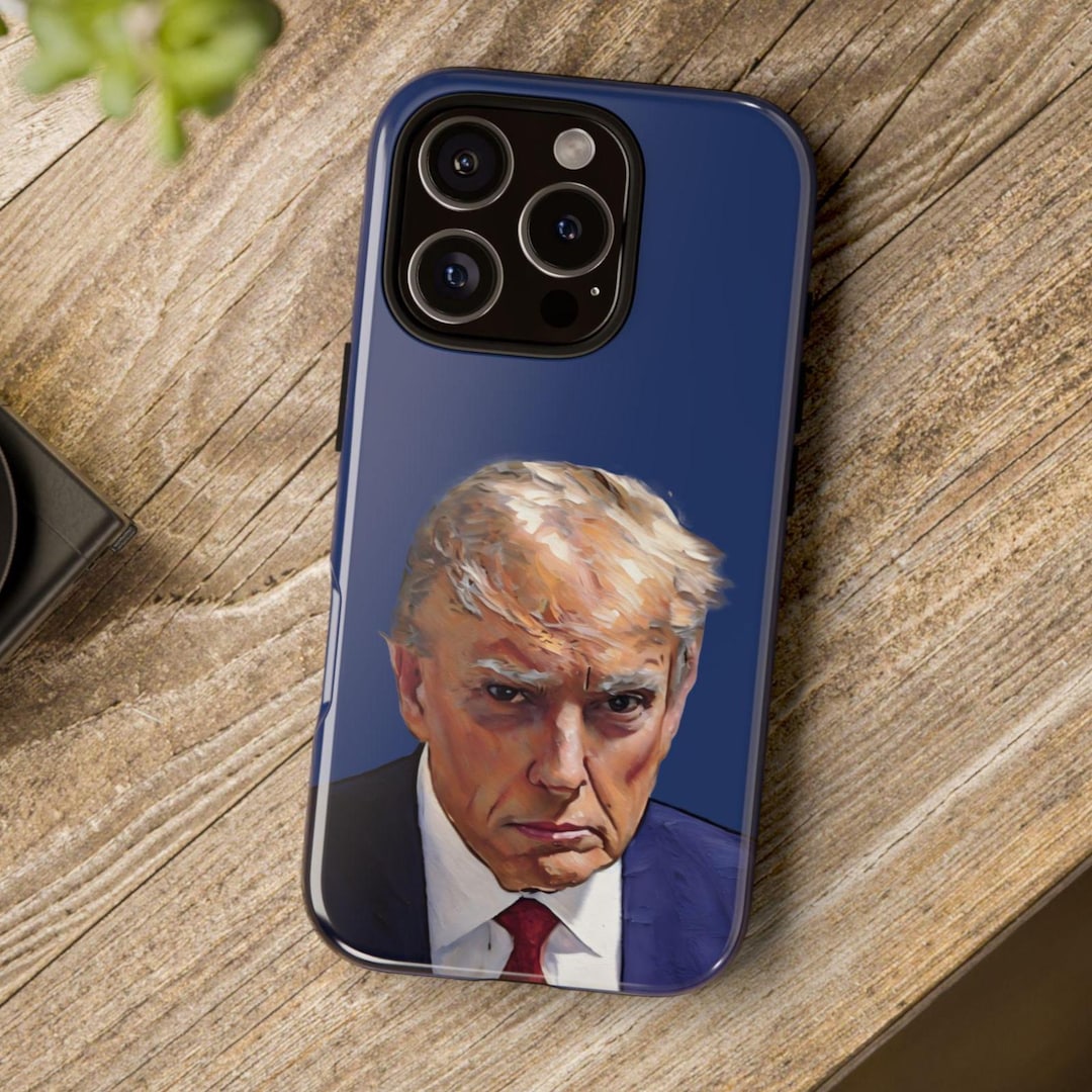 Funny Trump Mugshot Phone Case, Funny Gift for Dad, Funny iPhone ...