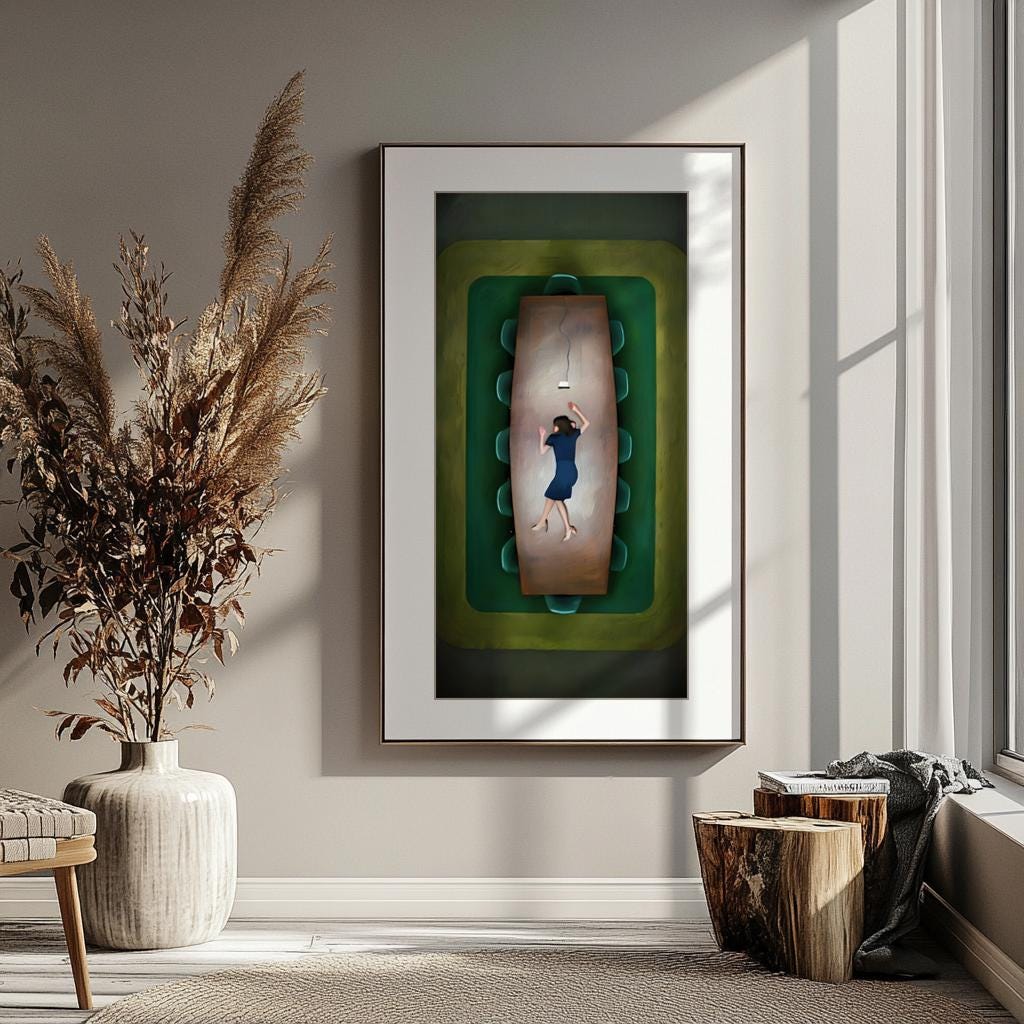 Severance Inspired Painting, Severance Iconic Wall Art, Severance Art ...