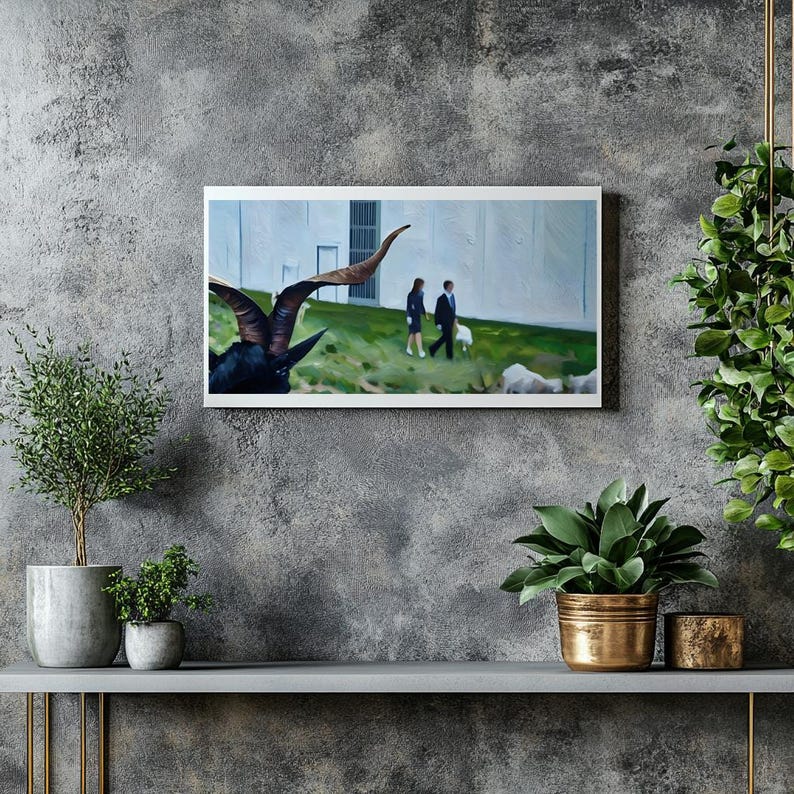 Severance Inspired Painting, Severance Goat Room, Severance Wall Art ...