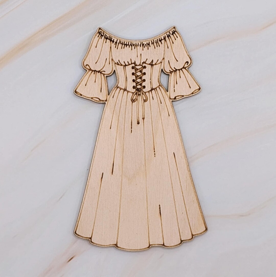 Renaissance Gypsy Gown | Unfinished Wood Cutout | DIY Princess Gown ...