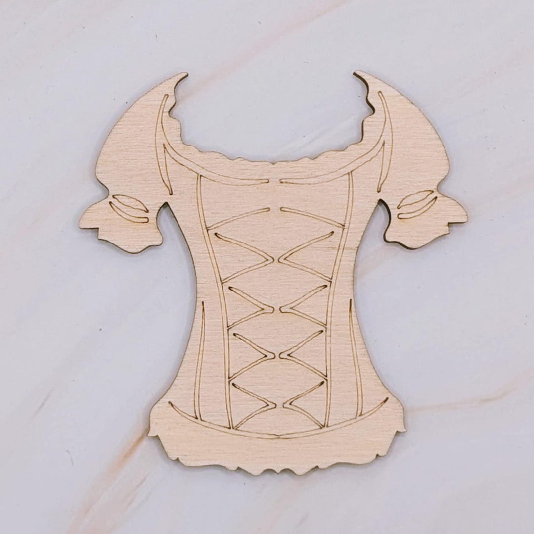 Renaissance Corset | Unfinished Wood Blank | Pre-drawn Lines | DIY ...