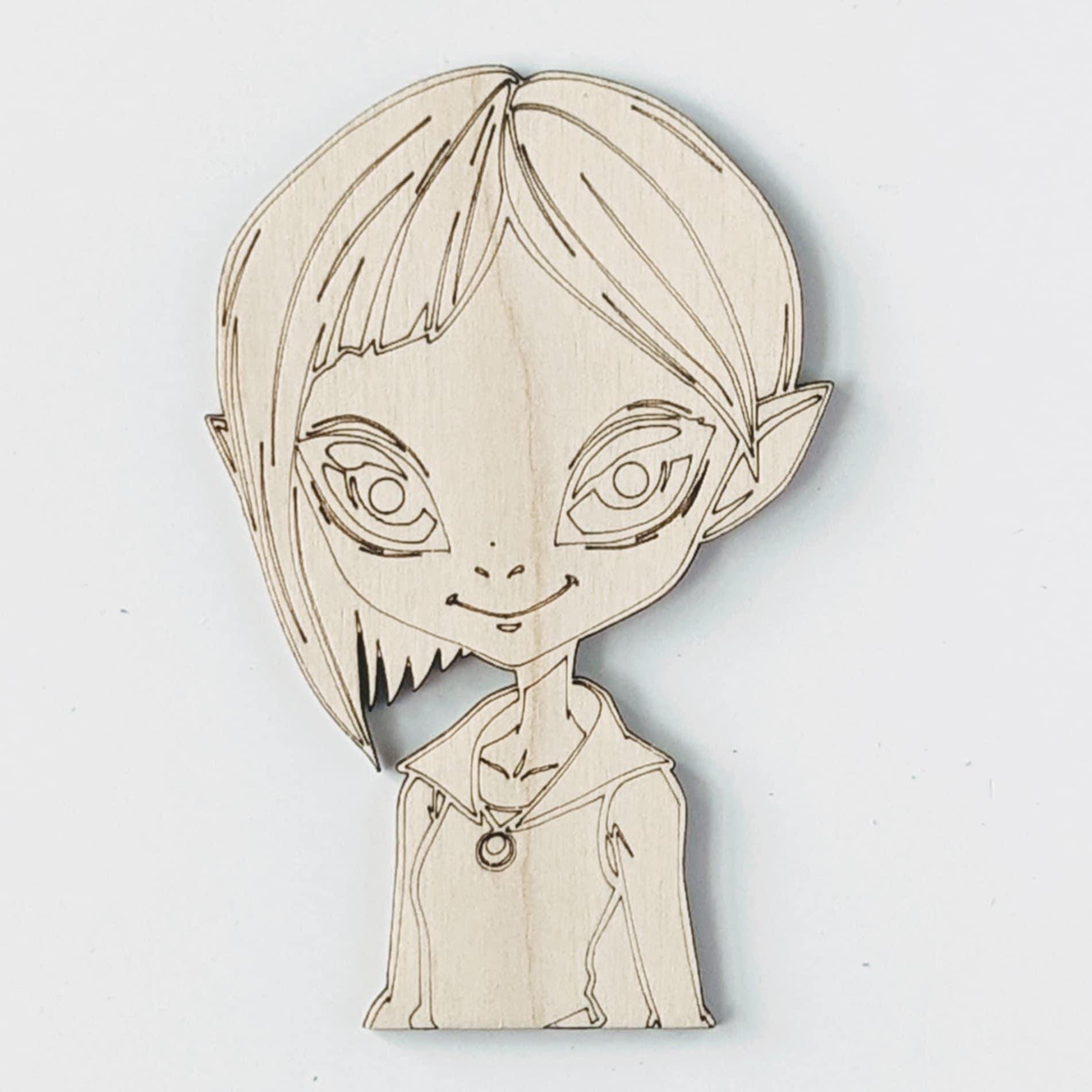 Teenage Alien Popular Girl Wood Cutout | Unfinished Wood Blank | Paint ...