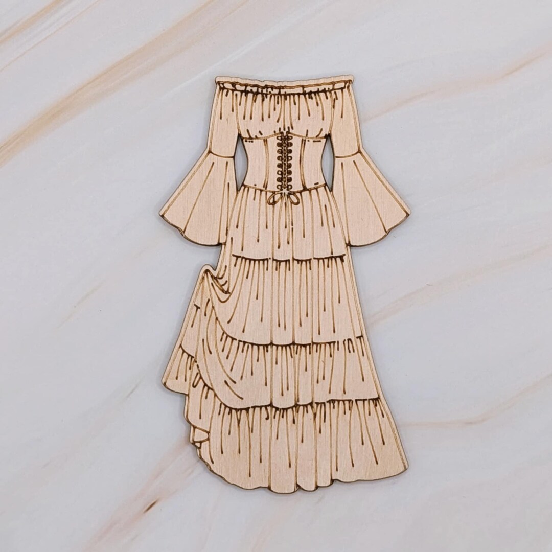 Renaissance Tavern Gown | Unfinished Wood Cutout | DIY Princess Gown ...