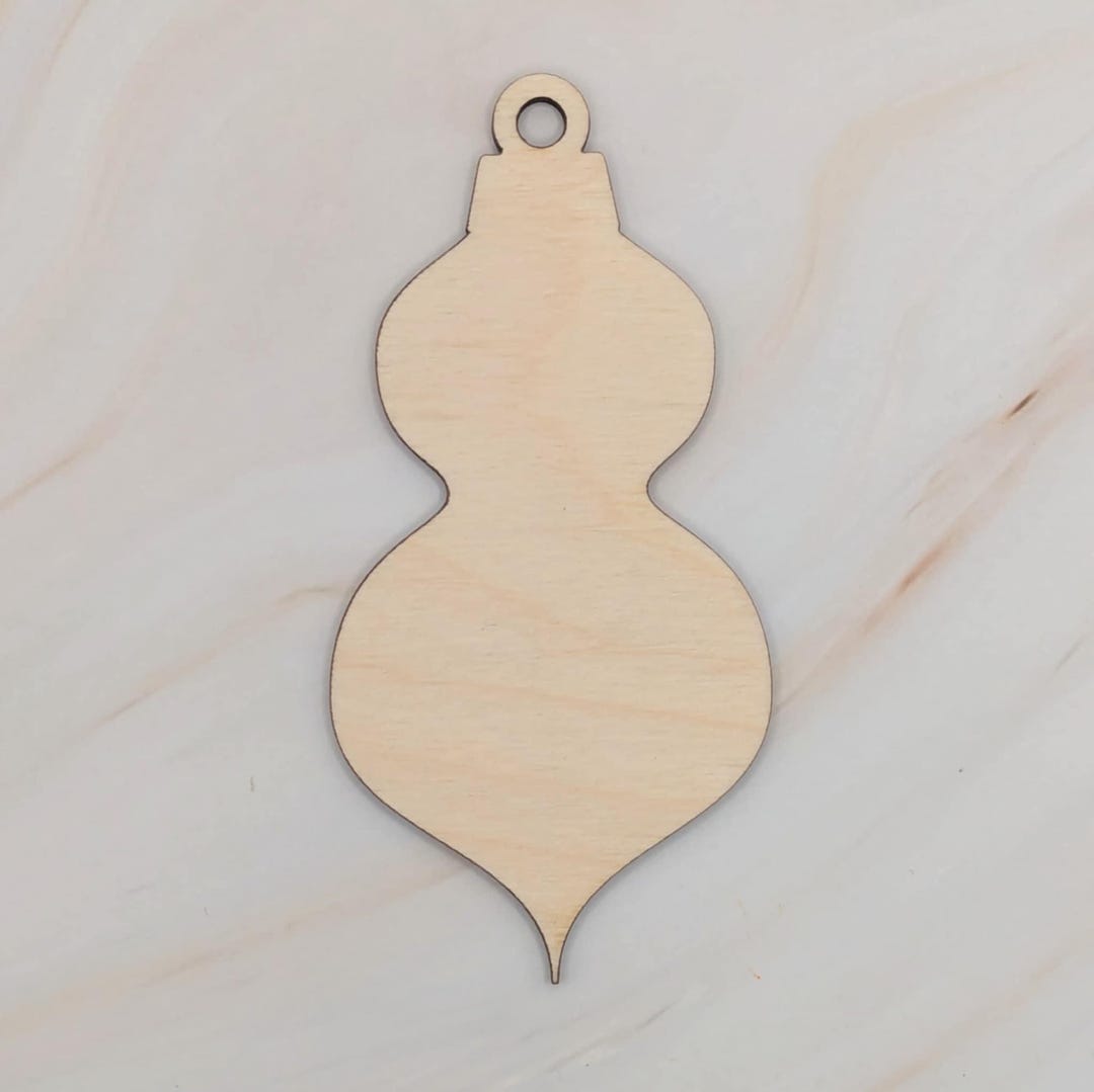 Double Gourd Mid Century Modern Ornament Blank | Retro Atomic Christmas ...